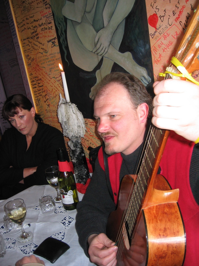 Paul Cathro on the guitar